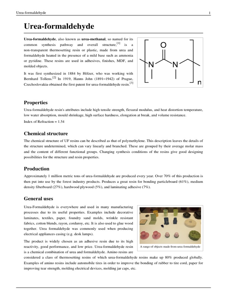 Urea Formaldehyde | PDF | Building Engineering | Building Materials