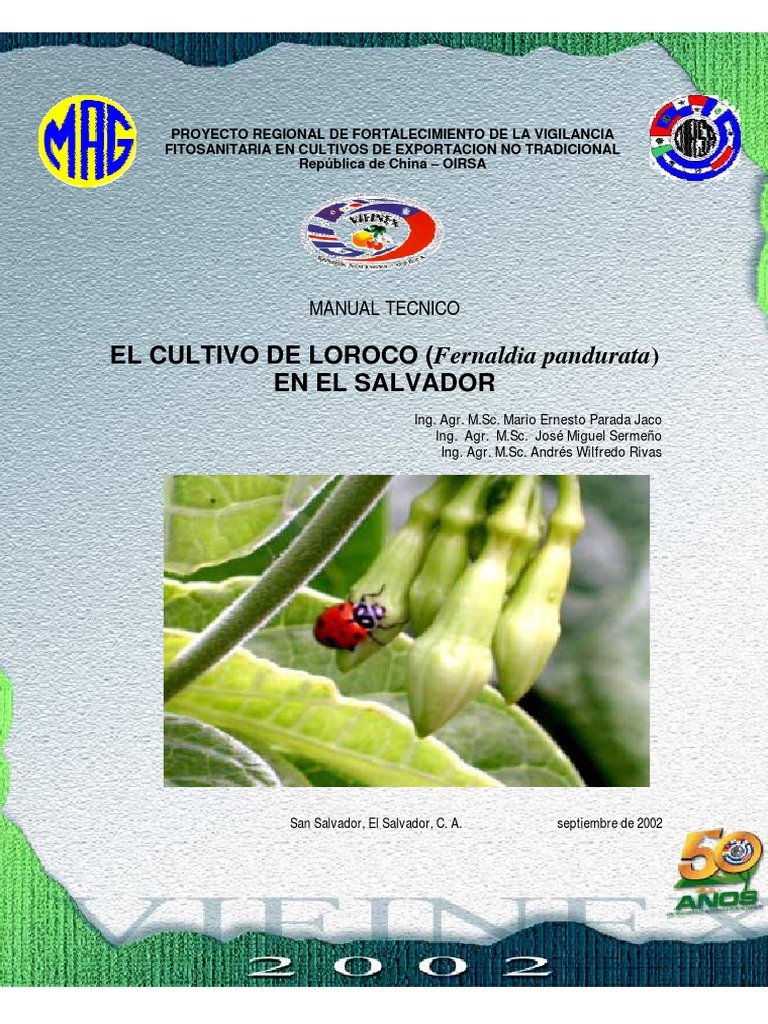 OIRSA. Guía Técnica Del Cultivo de Loroco | PDF | Plantas | Agricultura