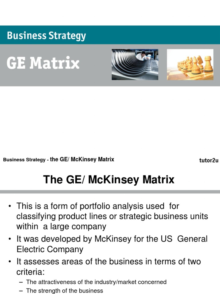 GE Matrix | PDF | Mc Kinsey & Company | Strategic Management