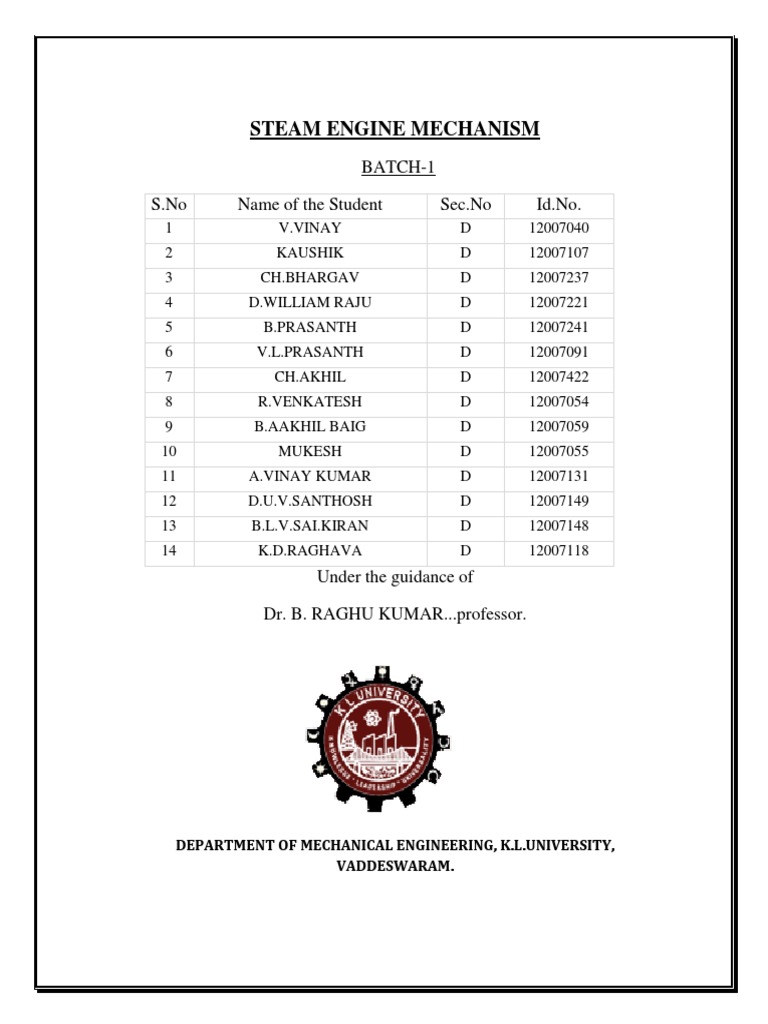 Steam Engine Mechanism | PDF | Science | Engineering