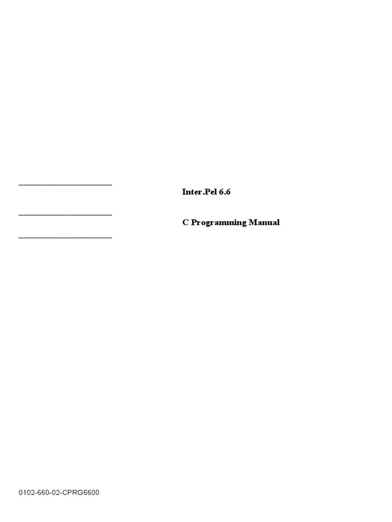 C Programming Manual | Application Programming Interface | C ...