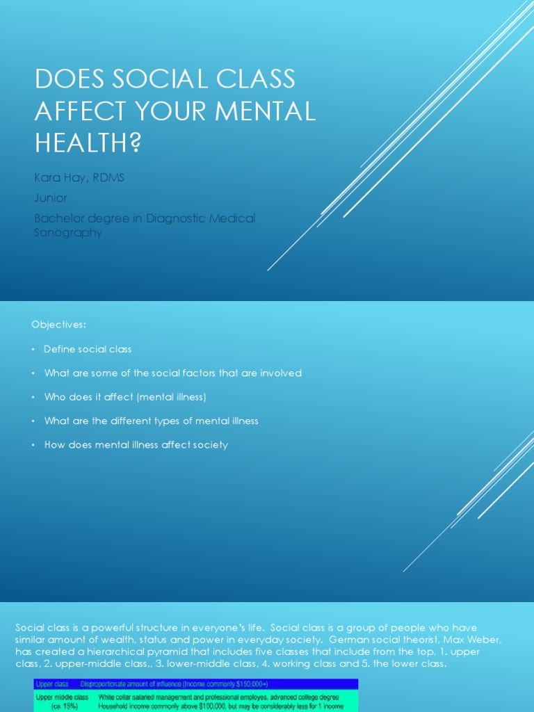 Does Social Class Affect Your Mental Health - PPTX 1 | PDF | Mental ...