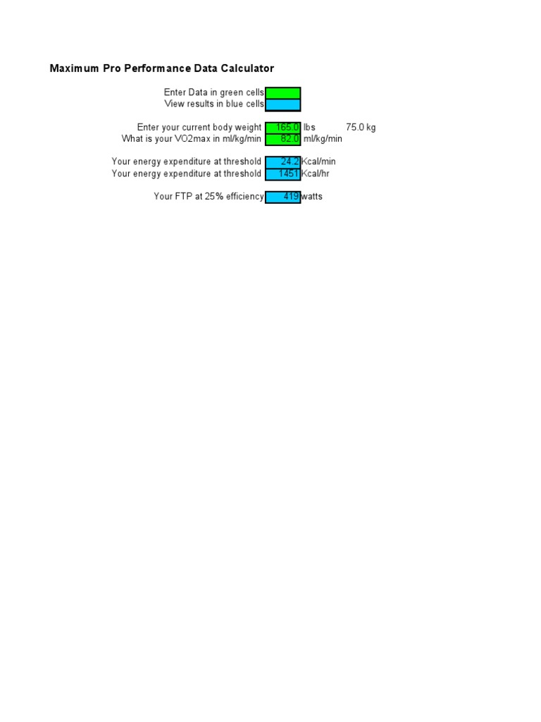 Pro FTP Calculator | PDF