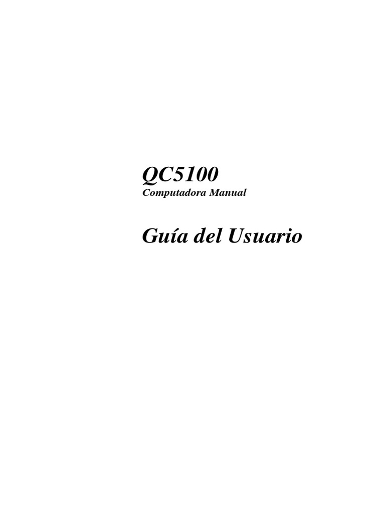 Manual Guia Del Usuario QC5100 | PDF | Microsoft Windows | Contraseña