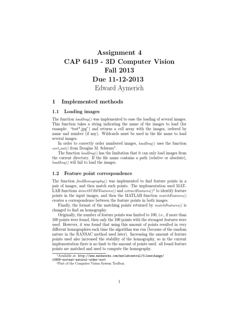 3D Computer Vision Assignment 4 | PDF | Mathematical Concepts | Algorithms
