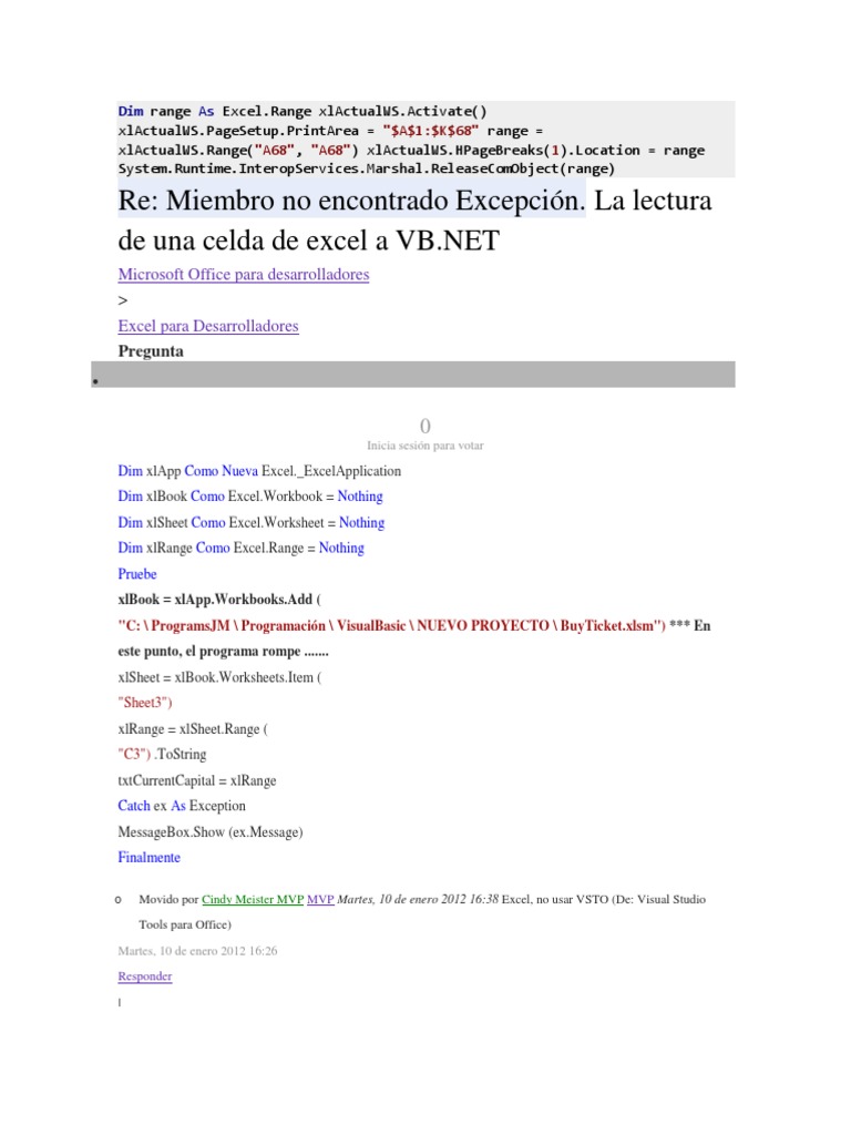 Dim Range As Excel Pdf Macro Informática Microsoft Excel