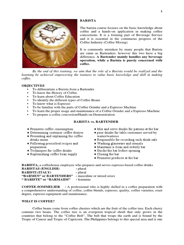 Barista 101 | PDF