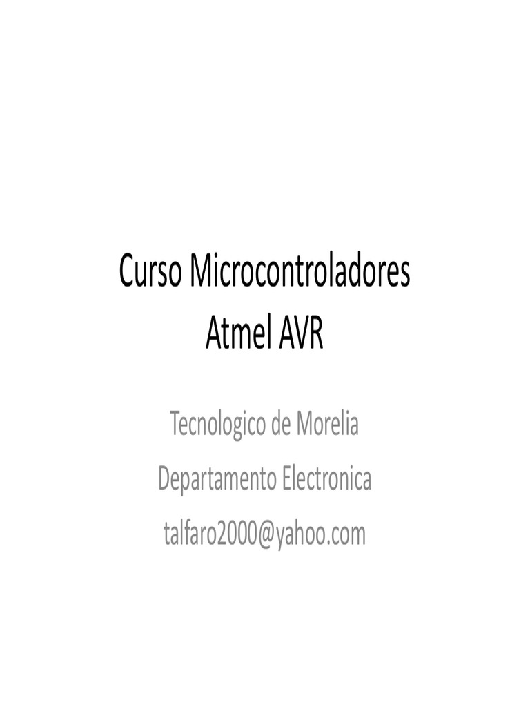 Curso Microcontroladores AVR-ATMEL | PDF | Microcontrolador | C (lenguaje de programación)