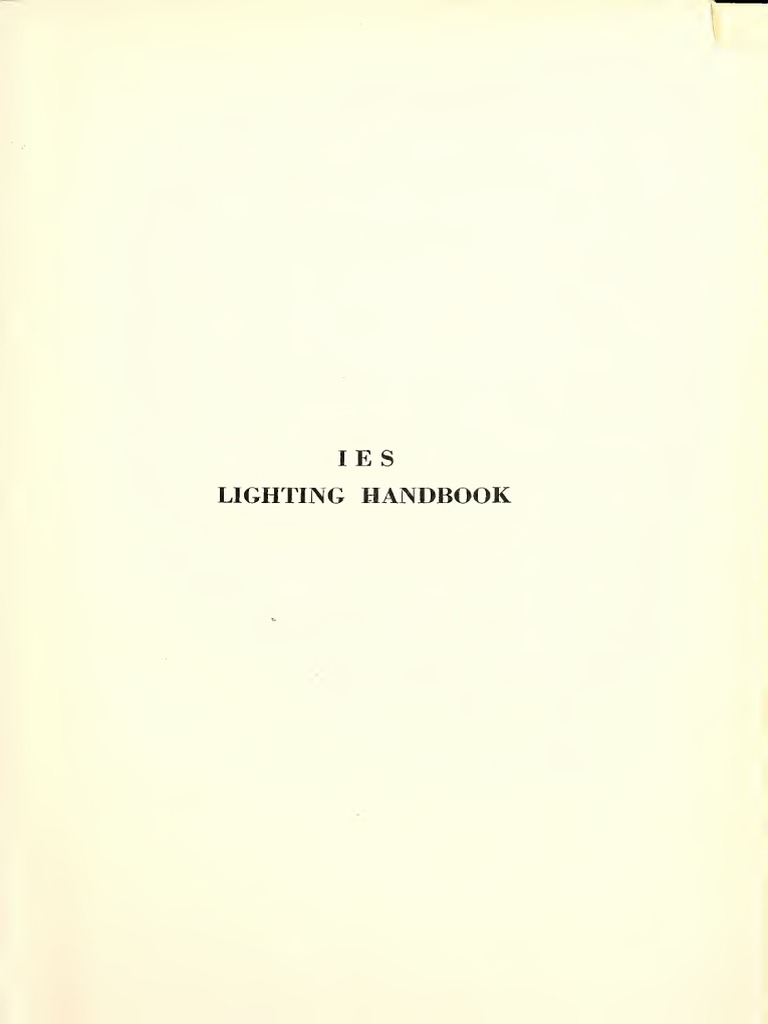 IES Handbook: Lighting | PDF