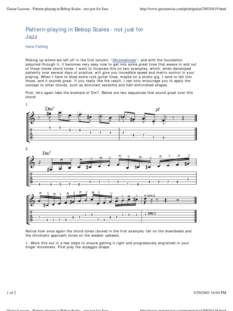Guitar Lessons - Pattern | PDF