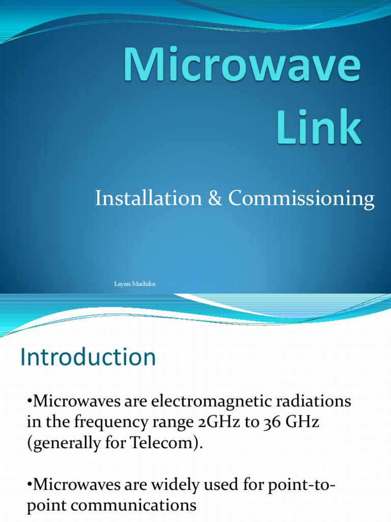 Microwave Link | PDF | Microwave | Antenna (Radio)