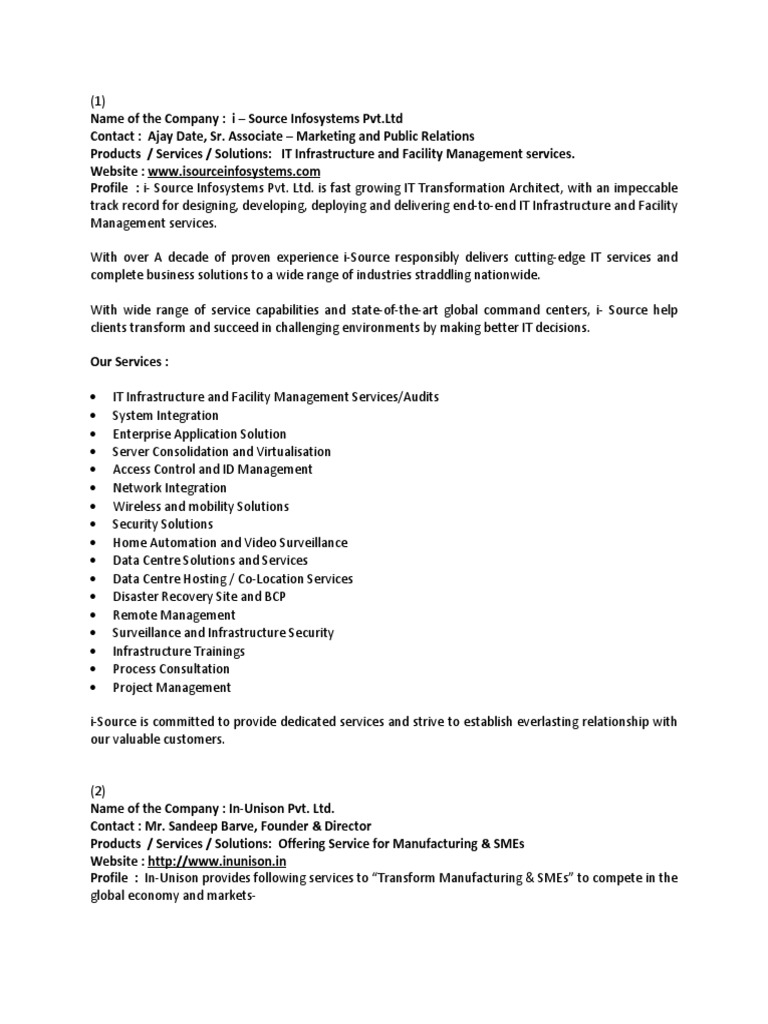 IT SME Profiles | Cloud Computing | Enterprise Resource Planning