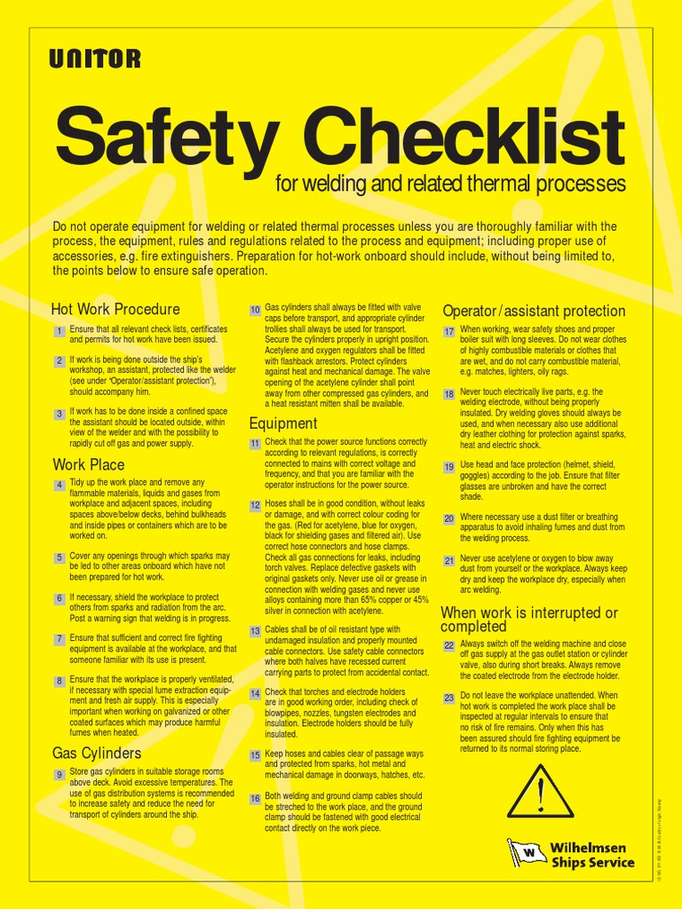 Welding Checklist | PDF | Welding | Construction