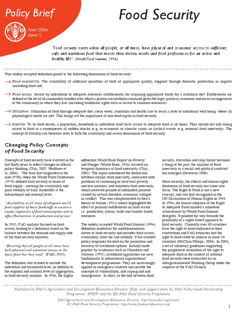 Food Insecurity | PDF | Food Security | Food And Agriculture Organization