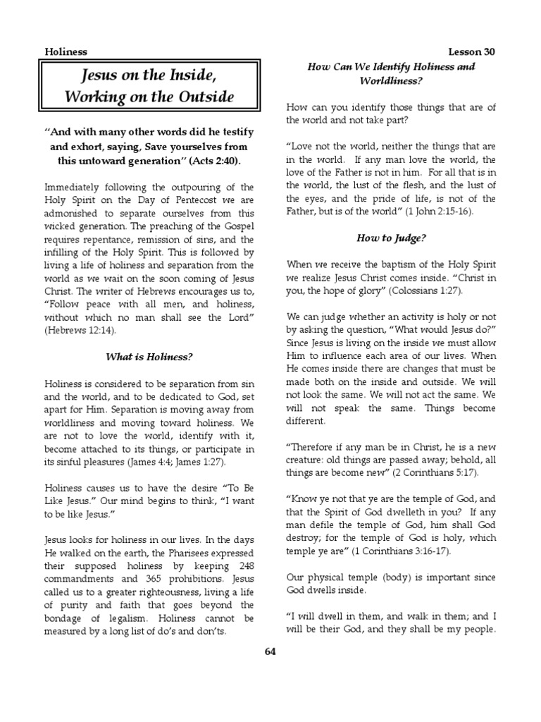 Jesus Working On The Inside | Download Free PDF | Sodom And Gomorrah ...