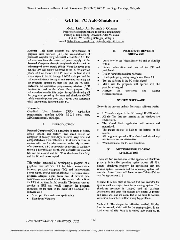 GUI PC: For Auto-Shutdown | PDF | Personal Computers | Graphical User Interfaces
