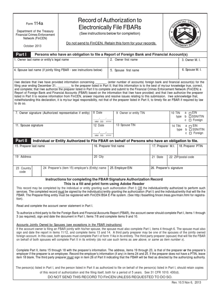 Fincen FBAR 114 | PDF | Social Institutions | Social Science