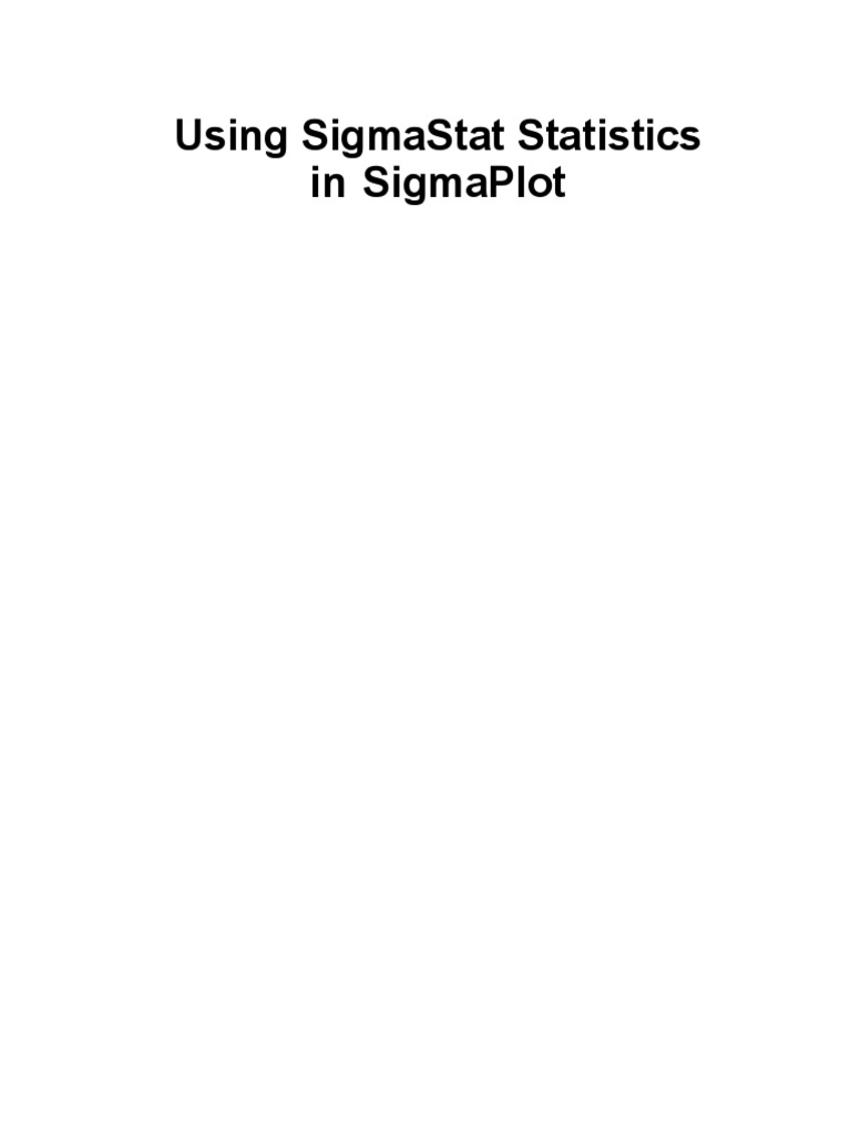 Sigma Plot Statistics User Guide | PDF | Errors And Residuals ...