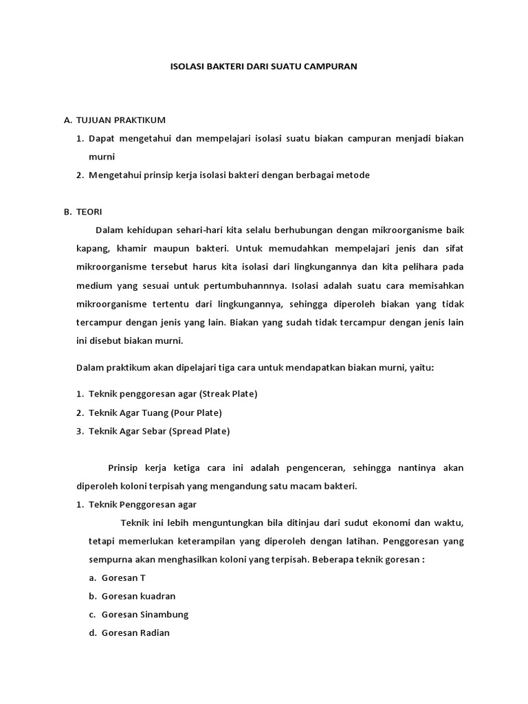 Isolasi Bakteri | PDF