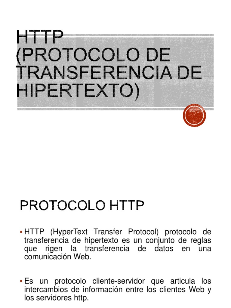 Protocolo HTTP: Funcionamiento y Características | PDF | Protocolo de ...