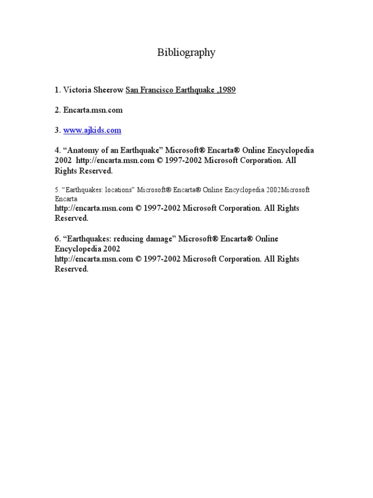 Earthquake Bibliography for Projects | PDF