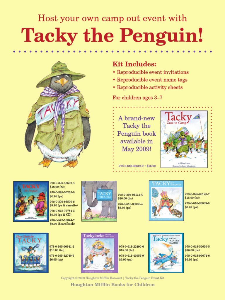 Tacky The Penguin Activity Kit | PDF | Sugar Confectionery | Desserts