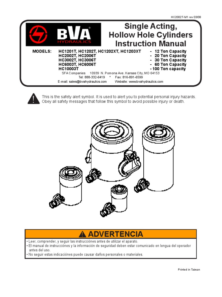 BVA HC Series Manual | PDF | Pump | Valve