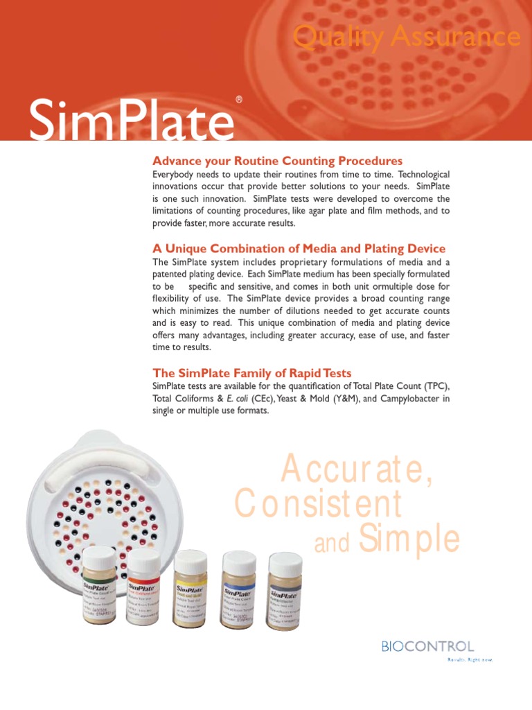SimPlate Brochure | PDF | Biology | Chemistry