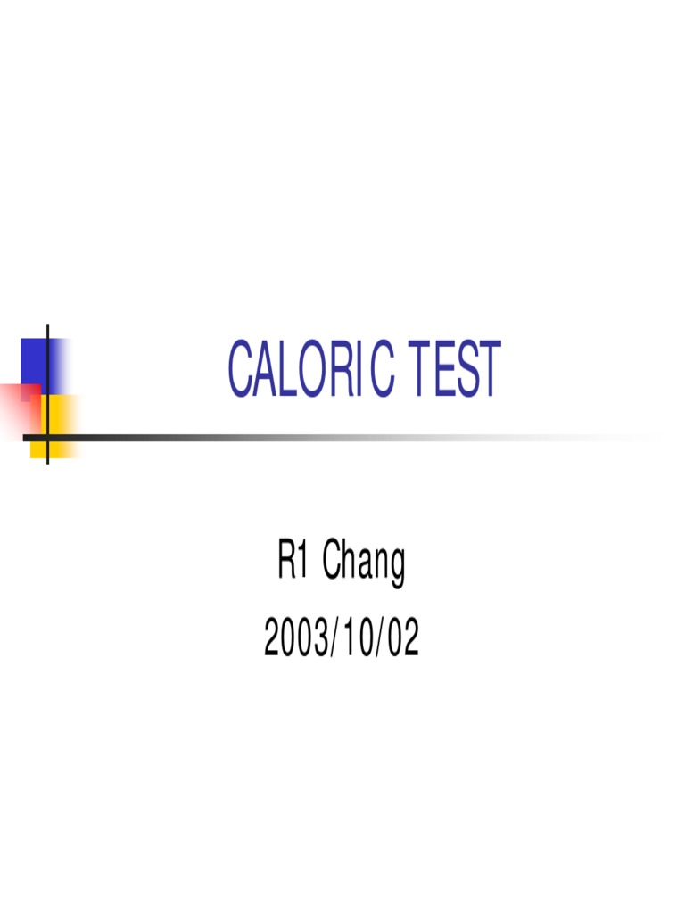 Caloric Test 20031002 | Vestibular System | Vision