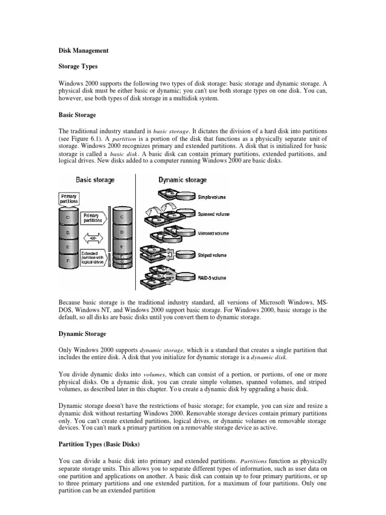 Disk Management Pdf Windows 2000 File System
