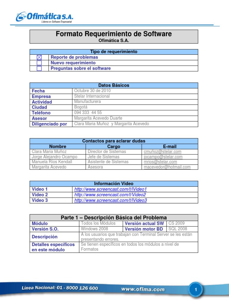 Requerimientos De Software Ejemplo Requerimientos De Software Ejemplo