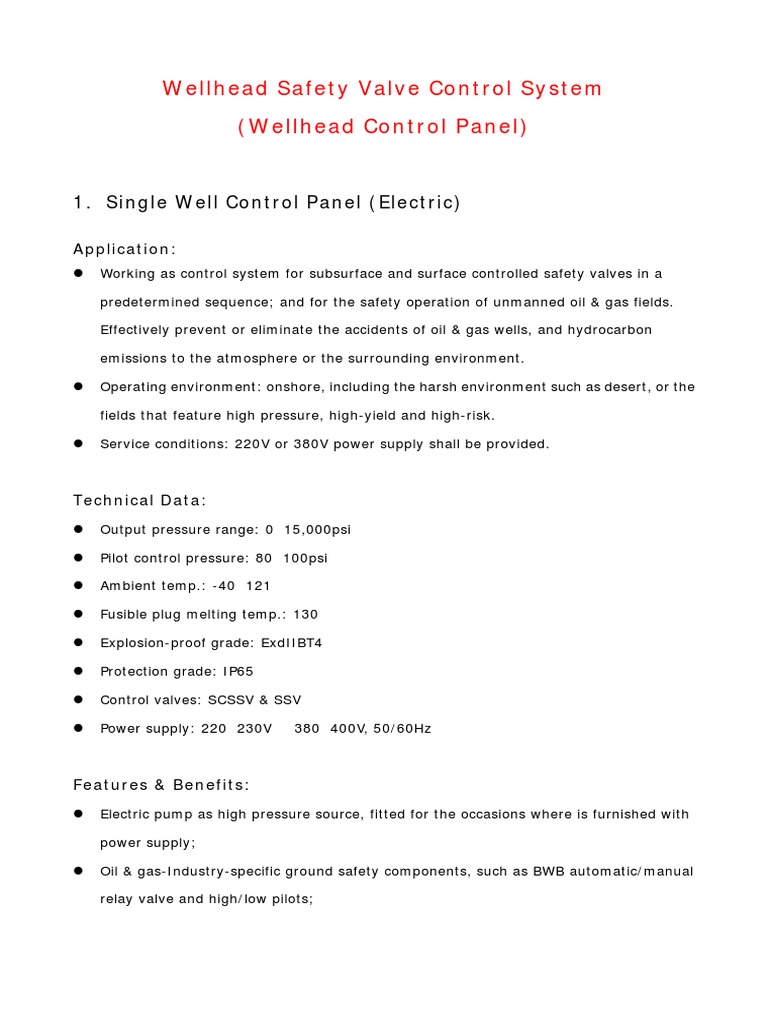 Well Head Control Panel | PDF | Pump | Oil Well
