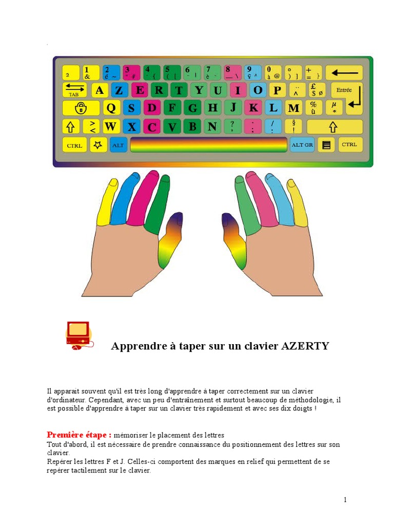 Apprendre à taper sur clavier AZERTY | PDF