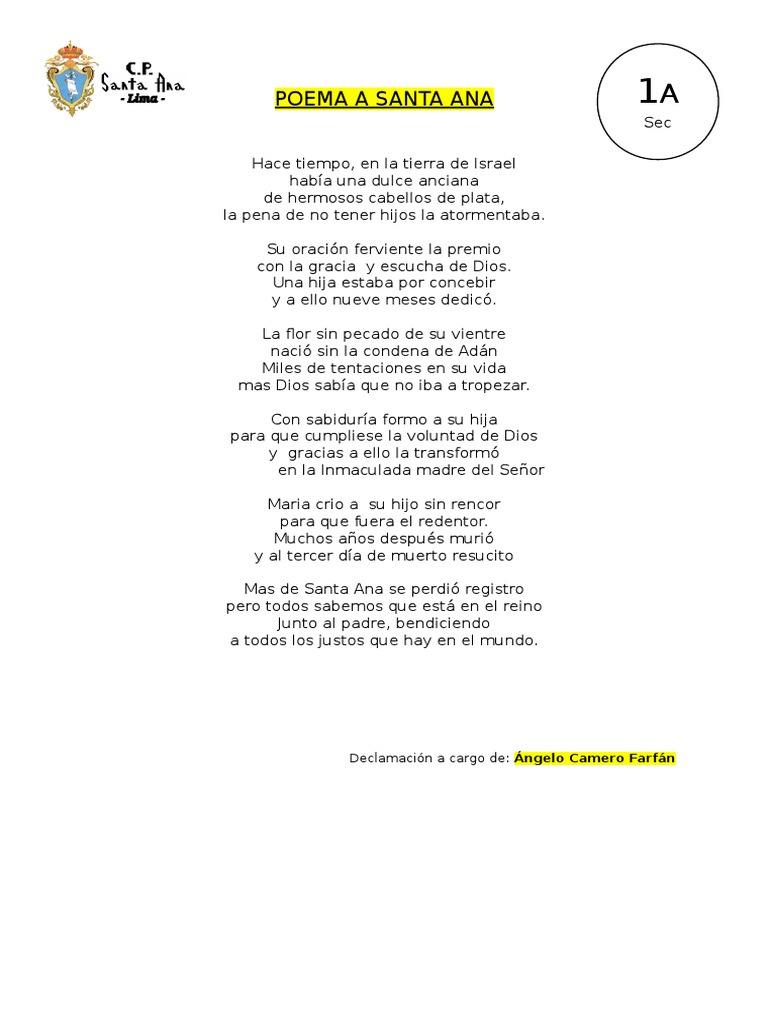 Poema A Santa Ana | PDF