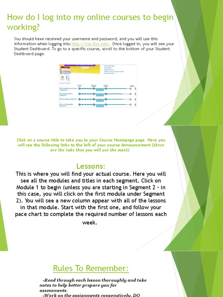 How to Log Into Online Courses | PDF