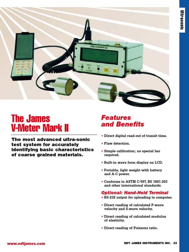 V Meter Complete Data | PDF | Ultrasound | Nondestructive Testing