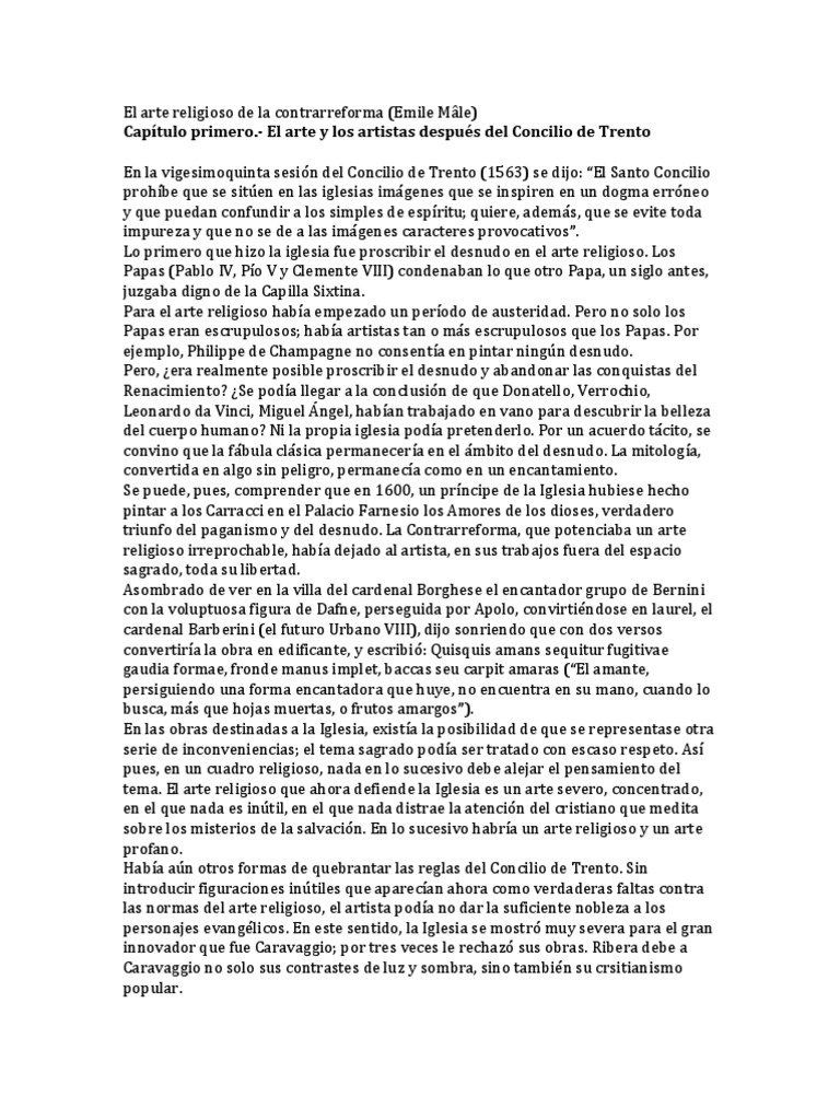 Emile MALE CAP 1 El Arte Religioso de La Contrarreforma | PDF ...