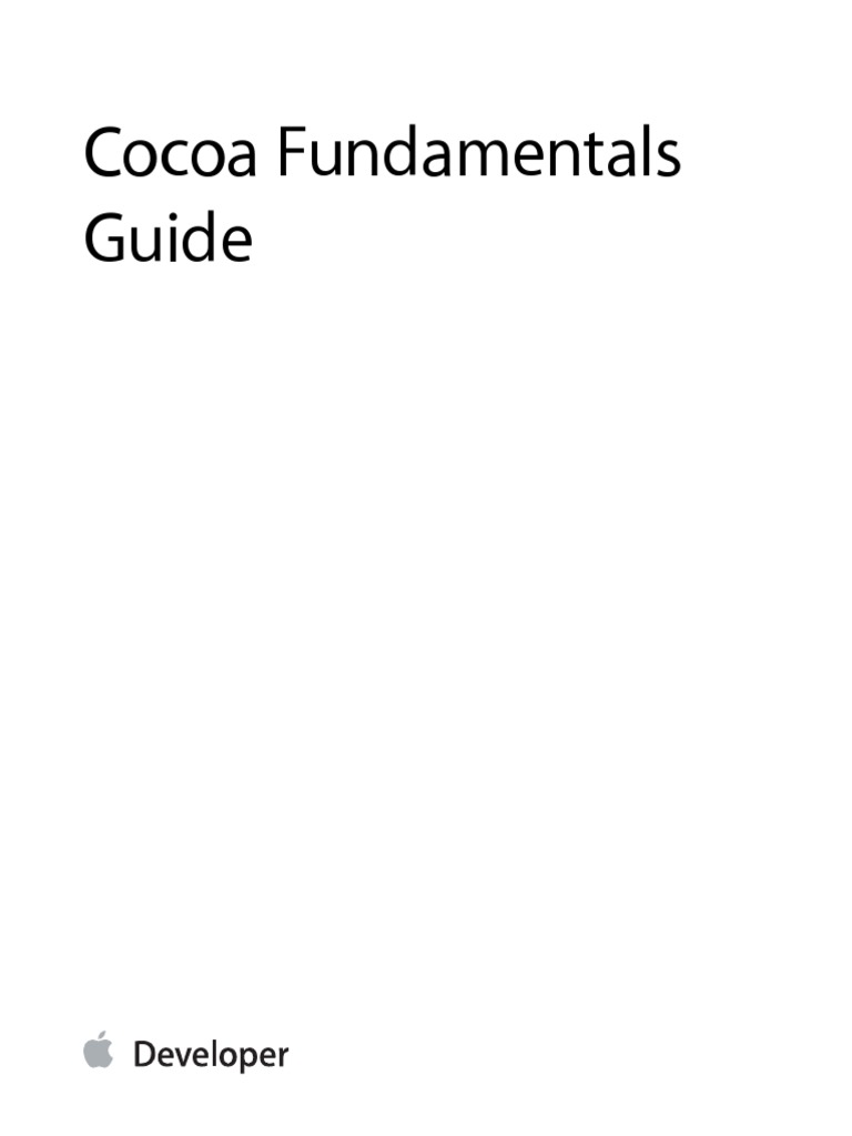 Cocoa Fundamentals | PDF | Xcode | Objective C