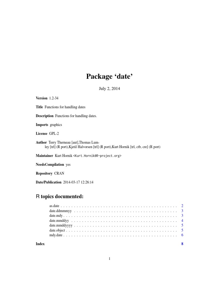 Package Date': R Topics Documented | Download Free PDF | Array Data Structure | Parameter ...