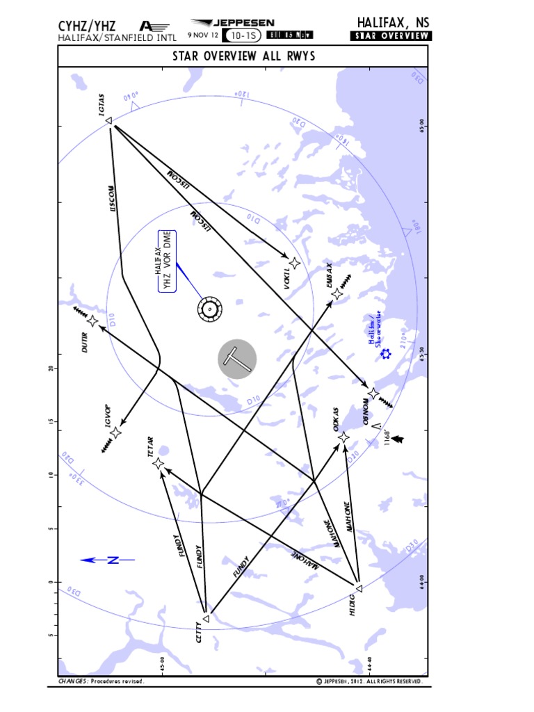 Cyhz/Yhz Halifax, NS: Star Overview All Rwys | PDF | Air Traffic ...