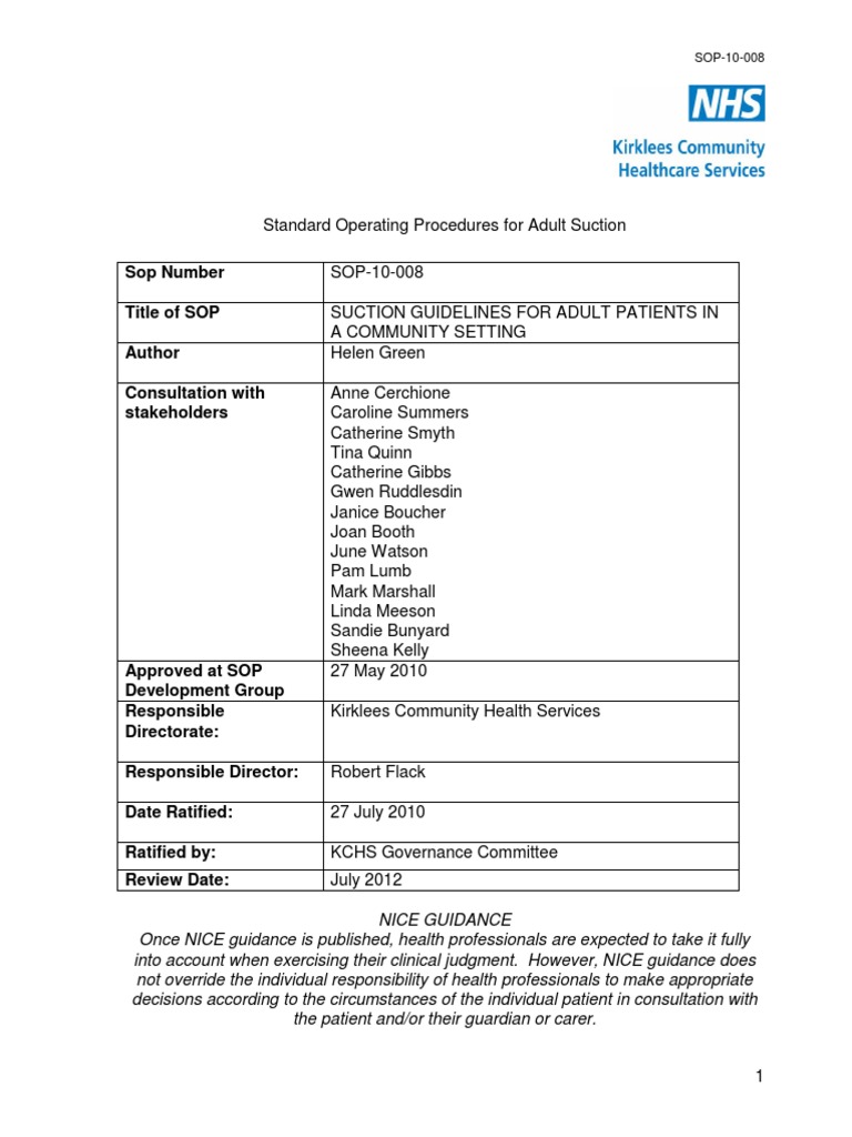 Sop Number Title of SOP Author Consultation With Stakeholders | PDF ...