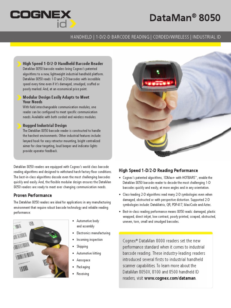 DataMan 8050 Datasheet | Barcode | Encodings