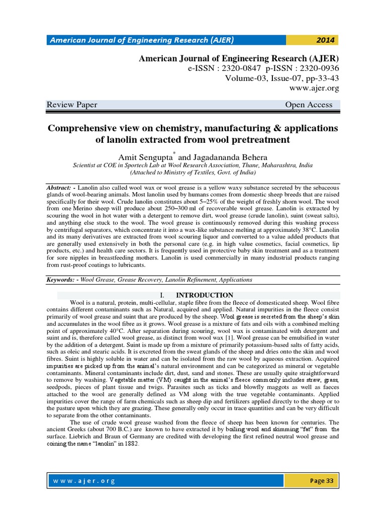 Comprehensive View On Chemistry, Manufacturing & Applications of ...