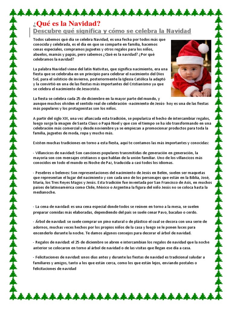 Qué Es La Navidad | PDF | Vacaciones de invierno | Navidad