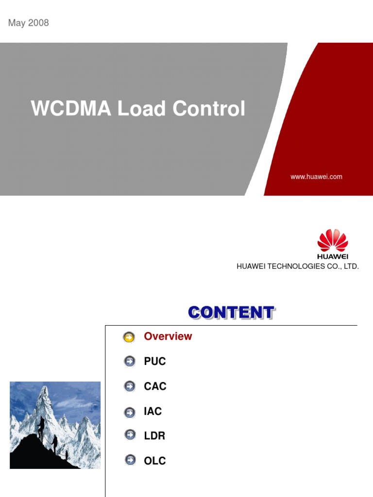 WCDMA Load Control Workshop | PDF | Information And Communications Technology | Networking Standards