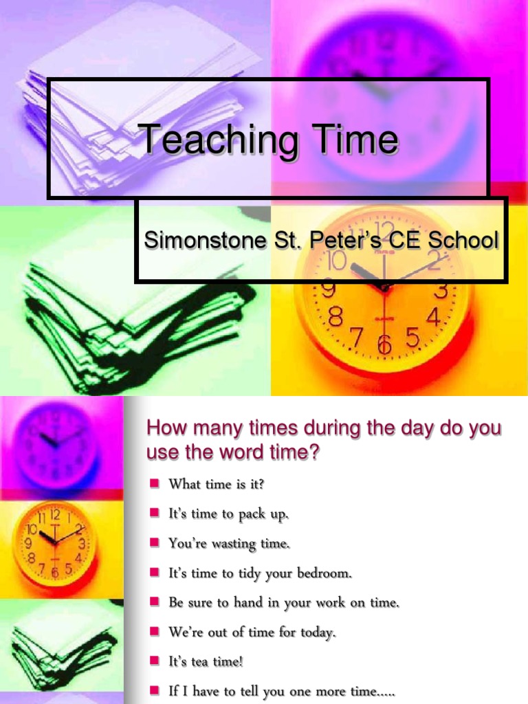 Teaching Time: Simonstone St. Peter's CE School | Download Free PDF | Clock