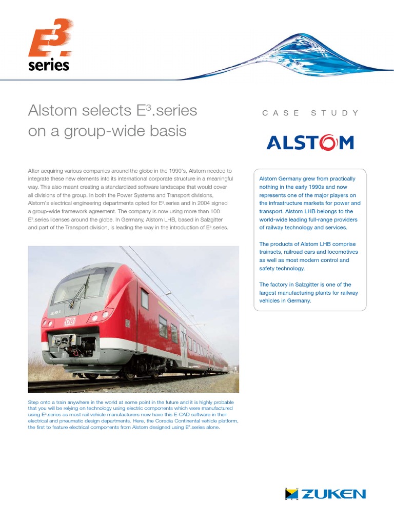 Alstom Selects E .Series On A Group-Wide Basis: Case Study | PDF | Electrical Connector | Rail ...