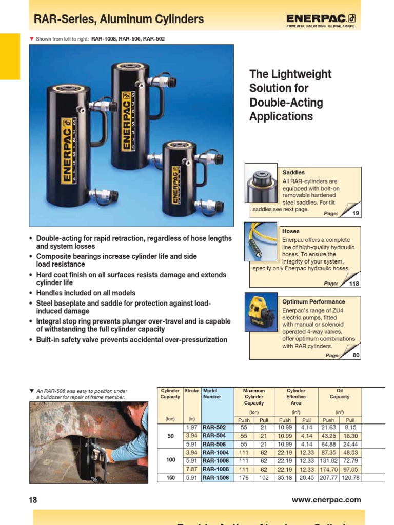 Enerpac RAR Series Catalog | PDF | Mechanical Engineering ...