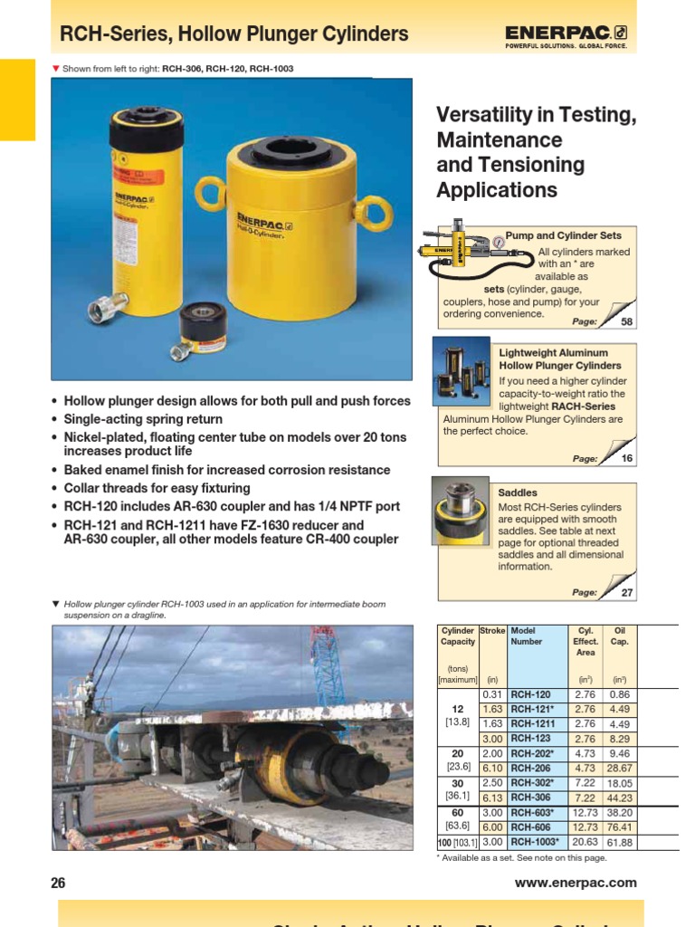 Enerpac RCH Series Catalog | PDF | Mechanical Engineering ...