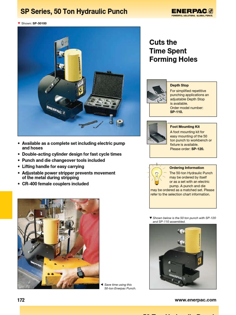 Enerpac SP Series Catalog | PDF | Rolling (Metalworking) | Stainless Steel